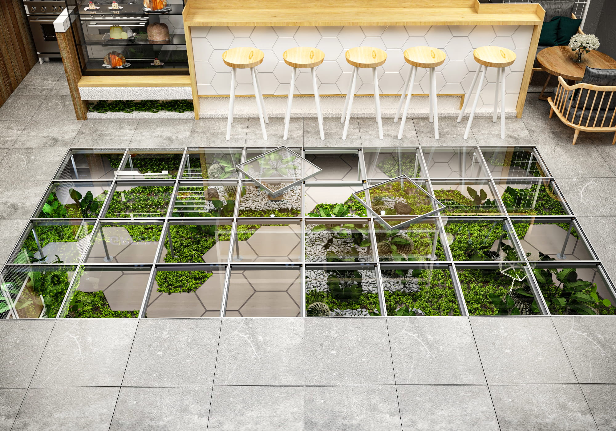 Glass Raised Floor | Dorafloor